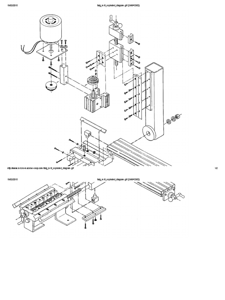 Taig Mill Exploded Diagram | PDF