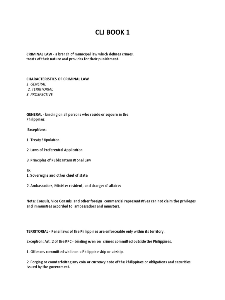 CLJ 1 AND CLJ 2 (Notes) | PDF | Crime & Violence | Crime Thriller