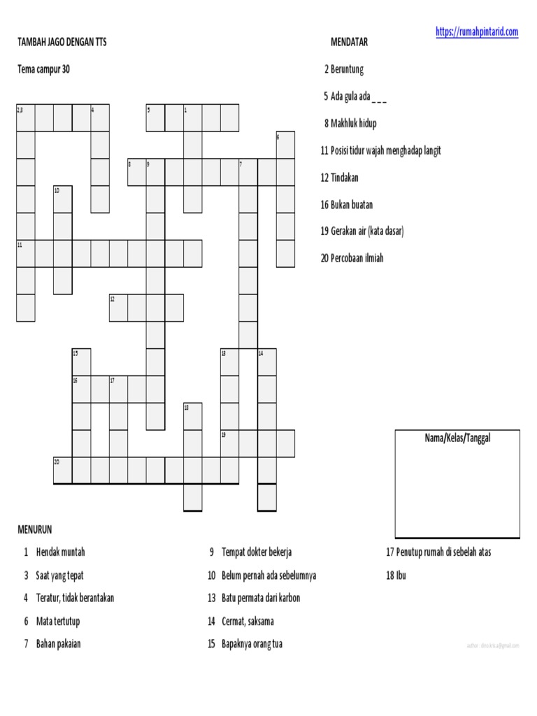 TTS Anak Campuran 30 | PDF