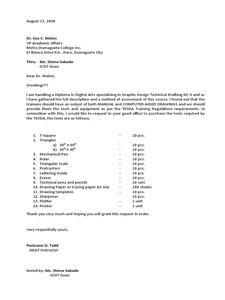 Letter Request Tools | PDF