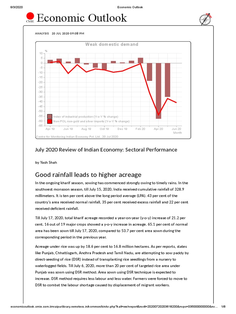 Economic Outlook - July 2020 | PDF | Liquefied Petroleum Gas | Petroleum