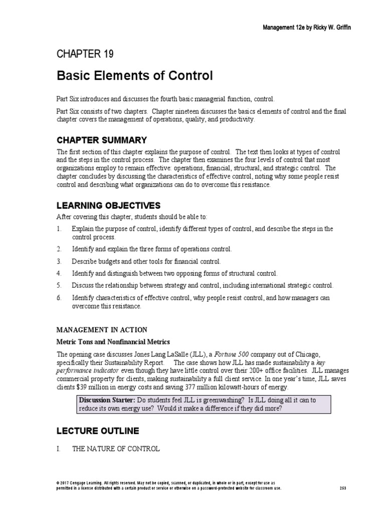 Griffin Mgmt12e IM Ch16 | PDF | Strategic Management | Audit
