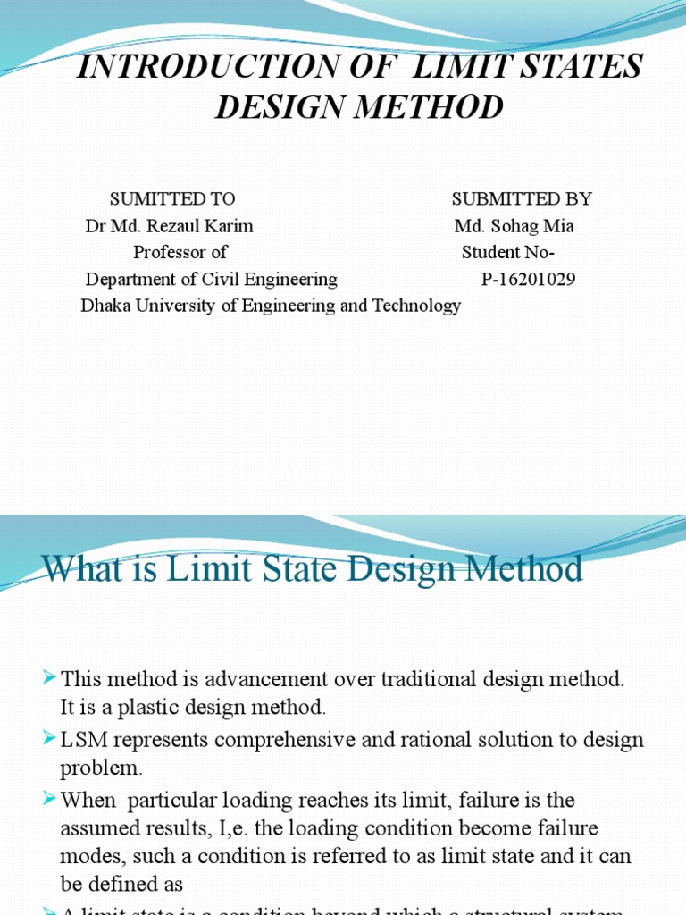 An Introduction to Limit State Design Method: A Comprehensive ...