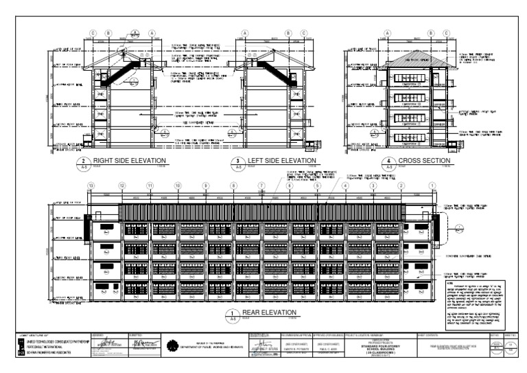 2 Right Side Elevation 3 Left Side Elevation 4 Cross Section | PDF ...