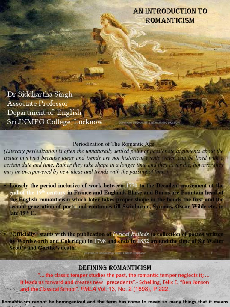 Siddhartha Singh On Romaticism For BA Sem II & MA Sem I | PDF | Samuel ...
