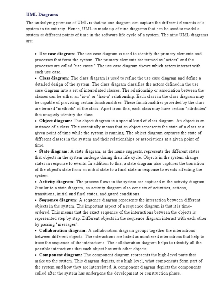 Uml Diagrams | PDF | Class (Computer Programming) | Use Case