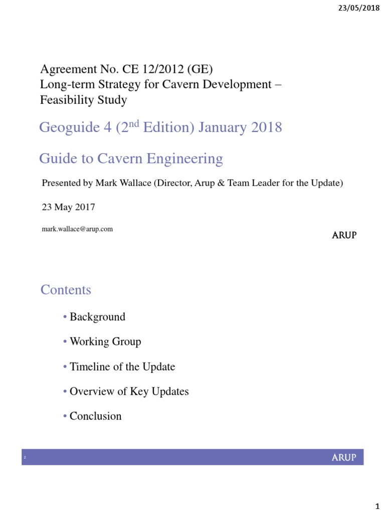 Geoguide 4 (2 Edition) January 2018 Guide To Cavern Engineering | PDF ...