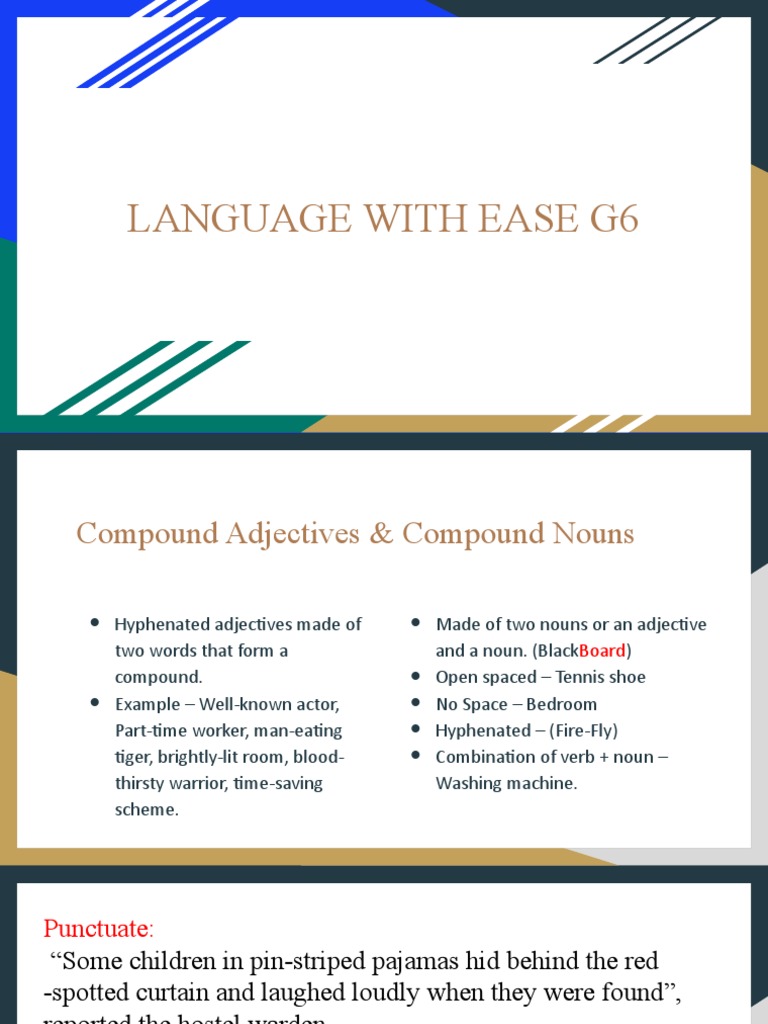 Language With Ease | PDF | Adjective | Verb