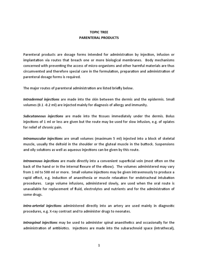 Parenteral Products Formulation Guide | PDF | Ion | Purified Water