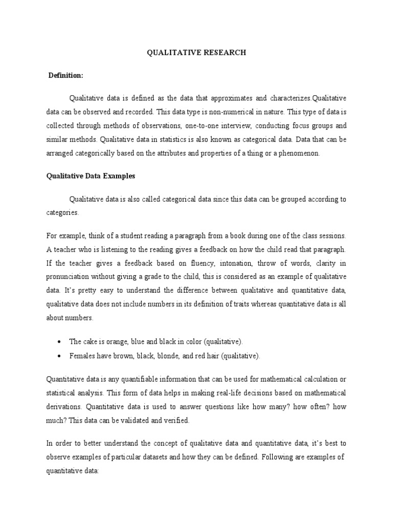 Qualitative Research | Download Free PDF | Qualitative Research | Data