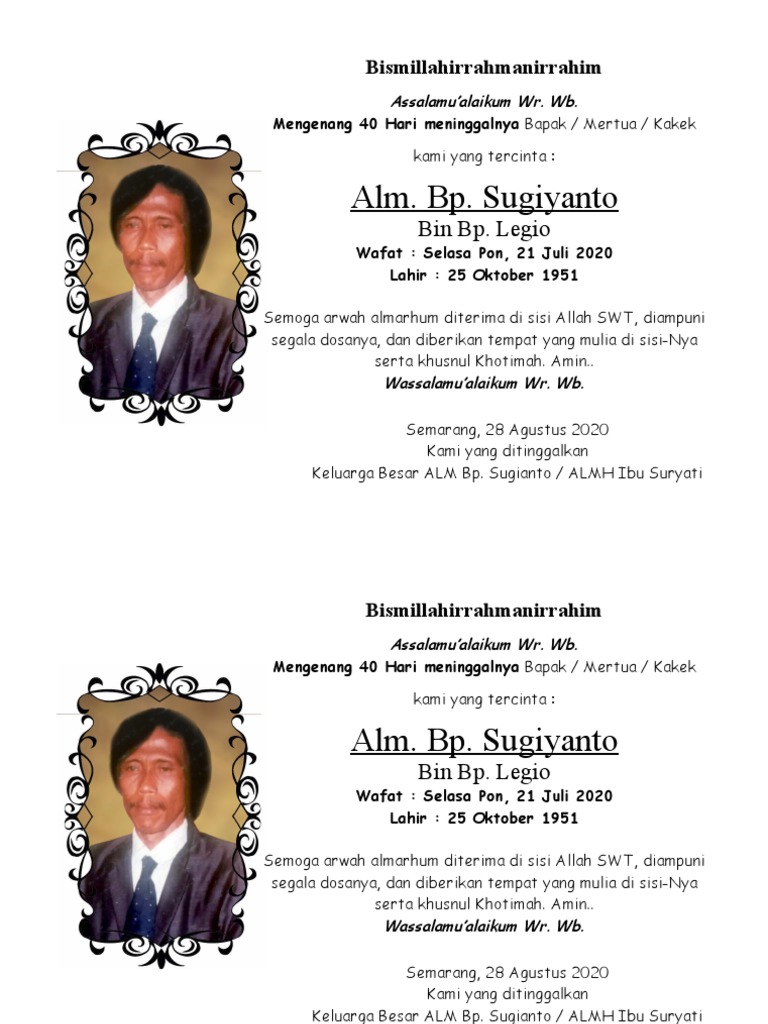 MENGENANG 40 Hari FOTO | PDF