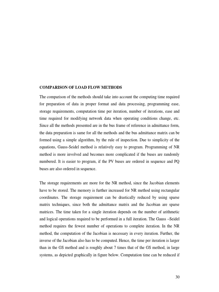 Comparison of Load Flow Methods | PDF | Matrix (Mathematics) | Algorithms
