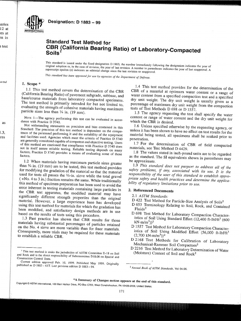 Astm D1883 CBR | PDF