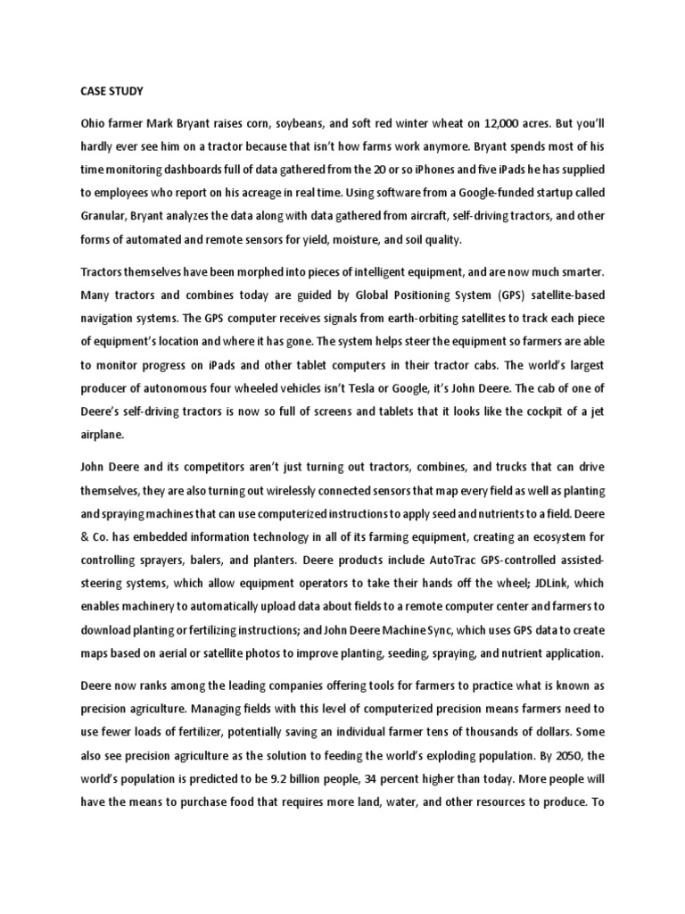 Case Study 1 | PDF | Agriculture | Arable Farming
