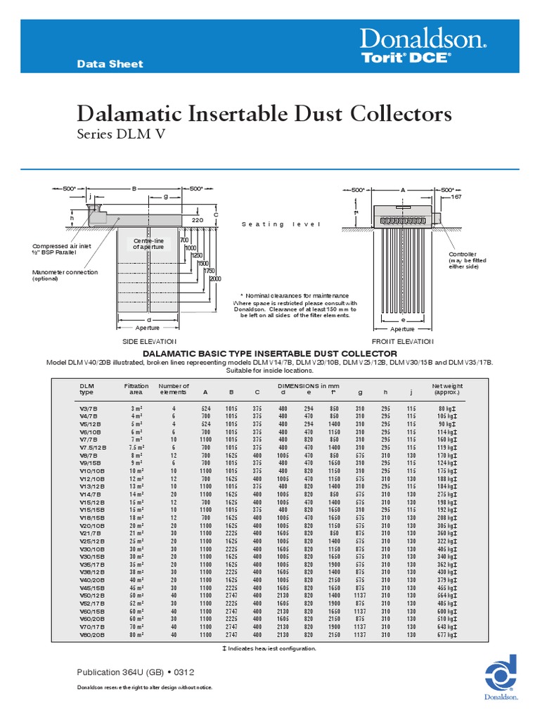 Dalamatic Dust Collectors Overview | PDF | Equipment | Manufactured Goods
