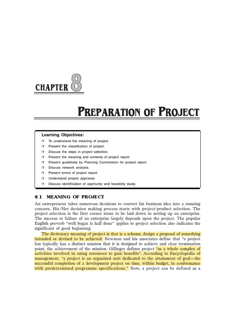 Project Classification | PDF | Resource | Entrepreneurship