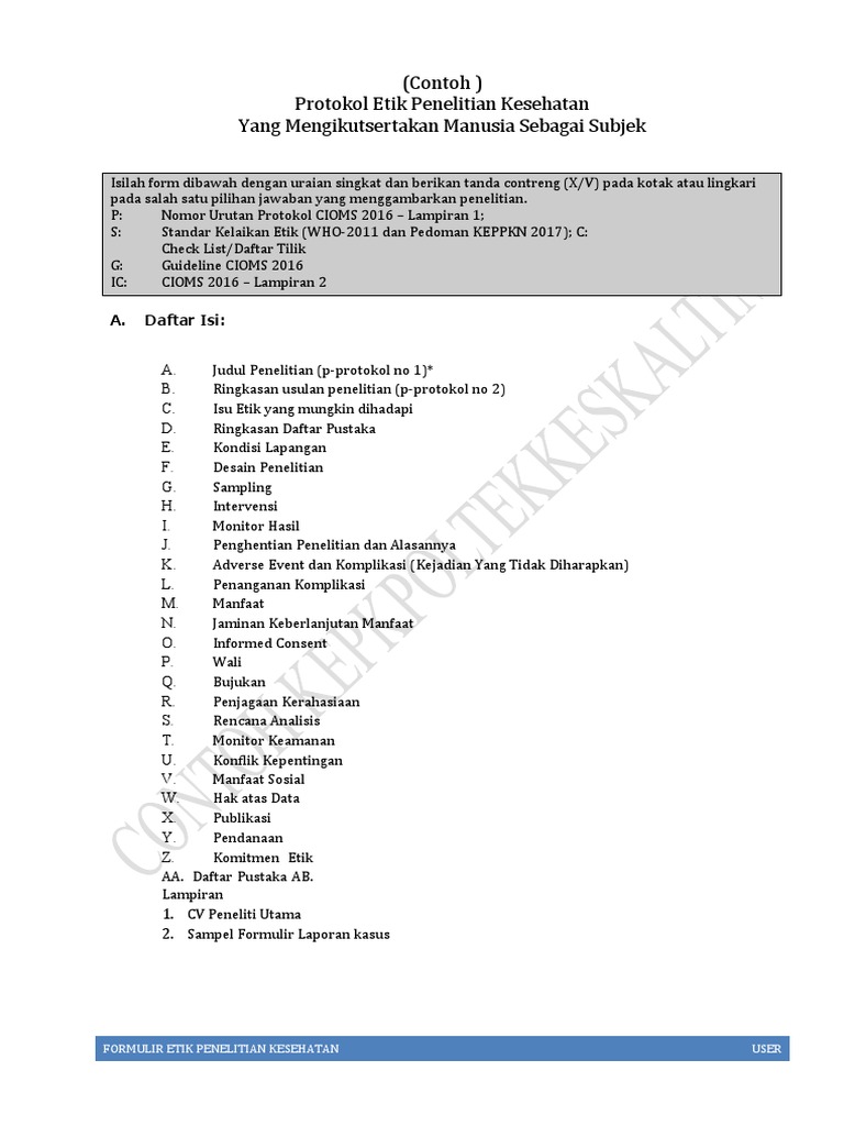 Contoh Pengisian Protokol Oke | PDF