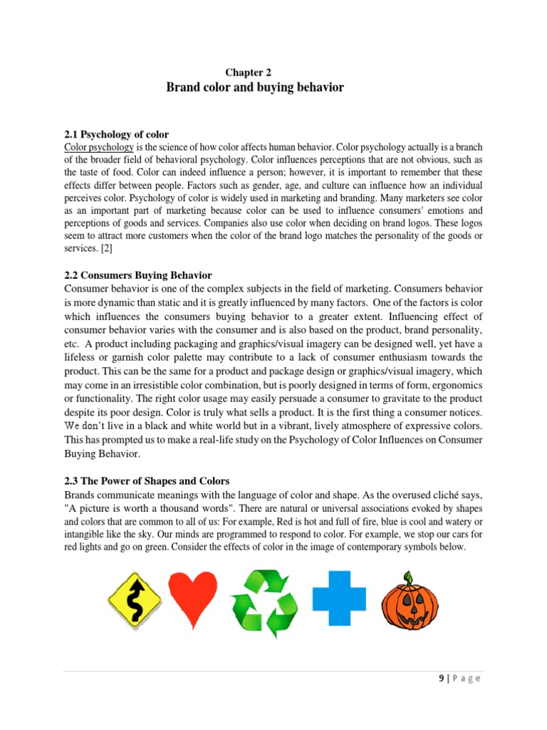 Brand Color and Buying Behavior | PDF | Color | Consumer Behaviour