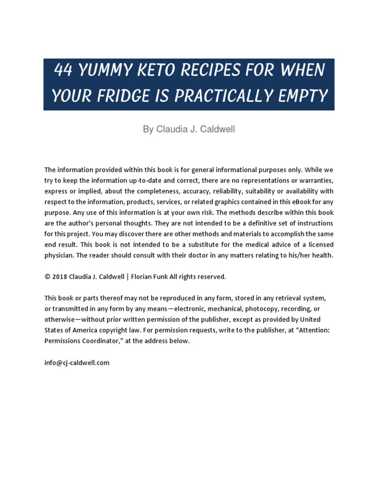 44 Free Keto Recipes | PDF | Bacon | Zucchini