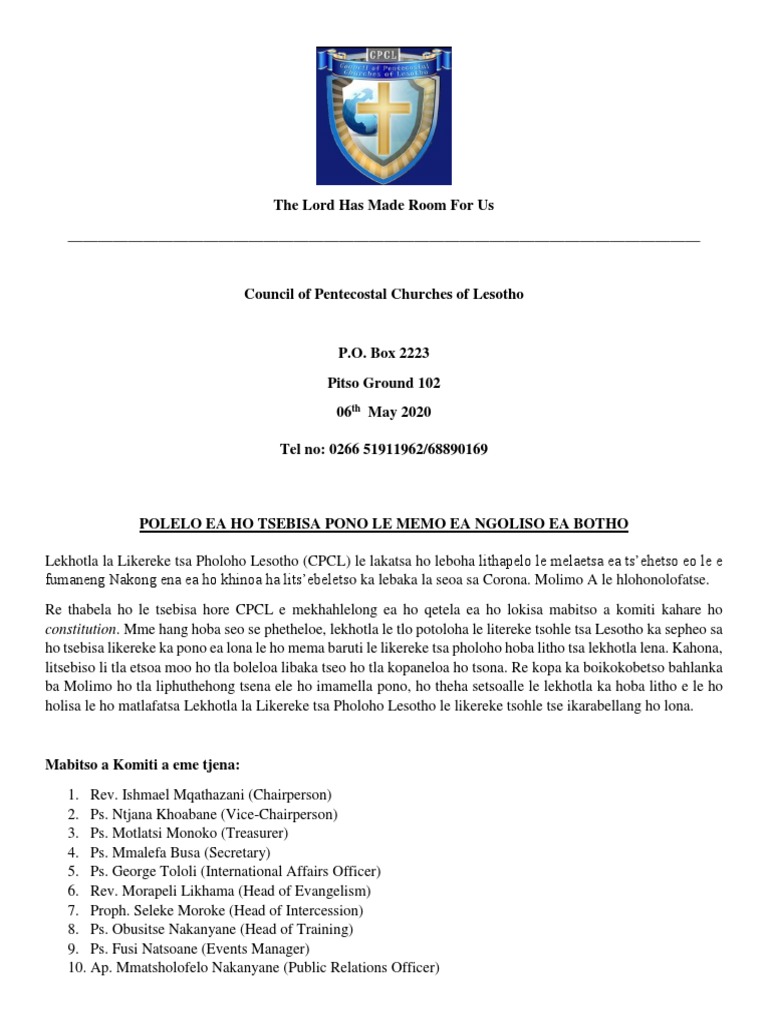 CPCL Church Membership Invitation | PDF | Politics