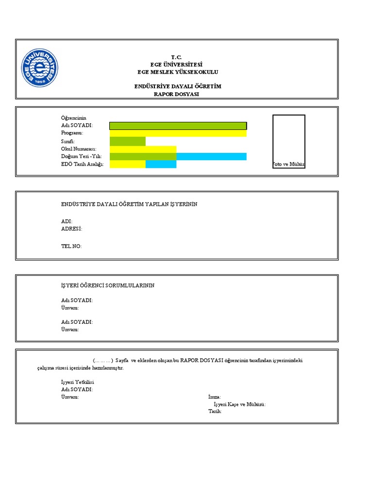 2018 Guncel Staj Rapor Dosyasi | PDF