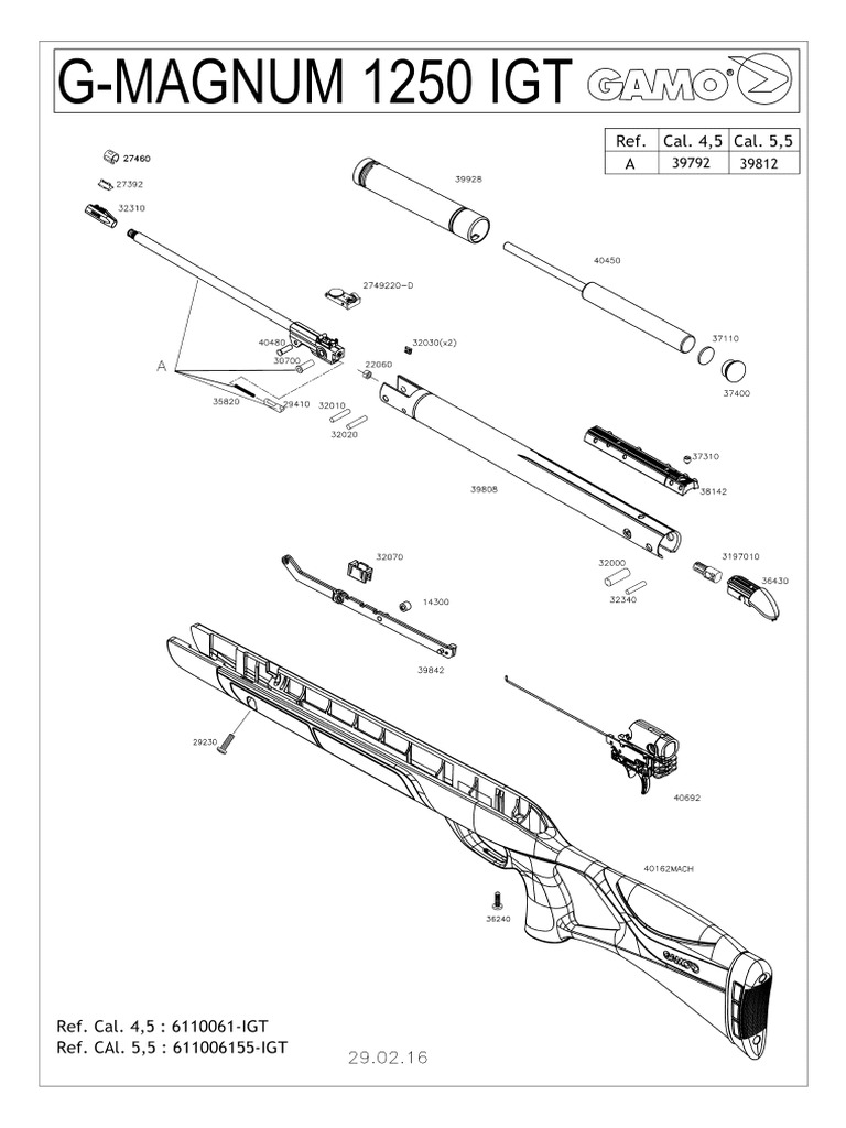 G-Magnum-1250-IGT-Mach-1. Exploded Parts | PDF
