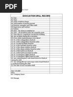 Emergency Response Drill Record TEMPLATE | PDF | Business | Technology & Engineering