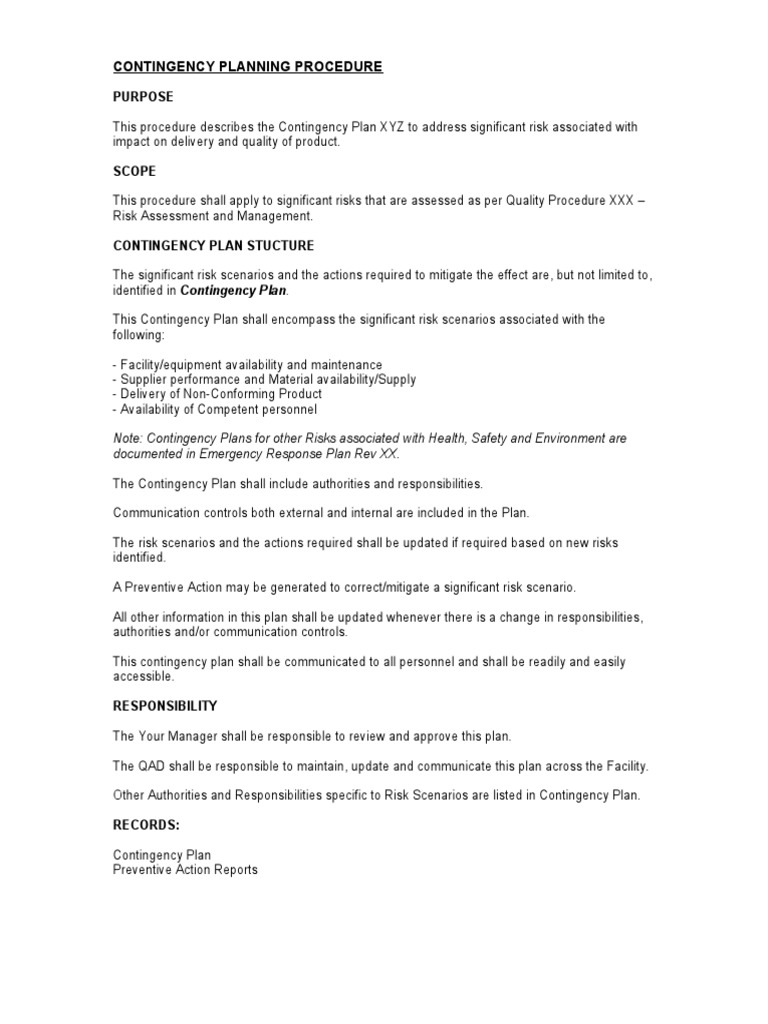 Iatf Contingency Plan IATF 16949 | Automotive Quality Management