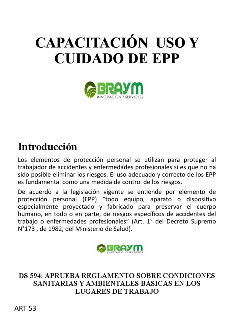 Capacitación en Uso de EPP | PDF | Guante | Contaminación
