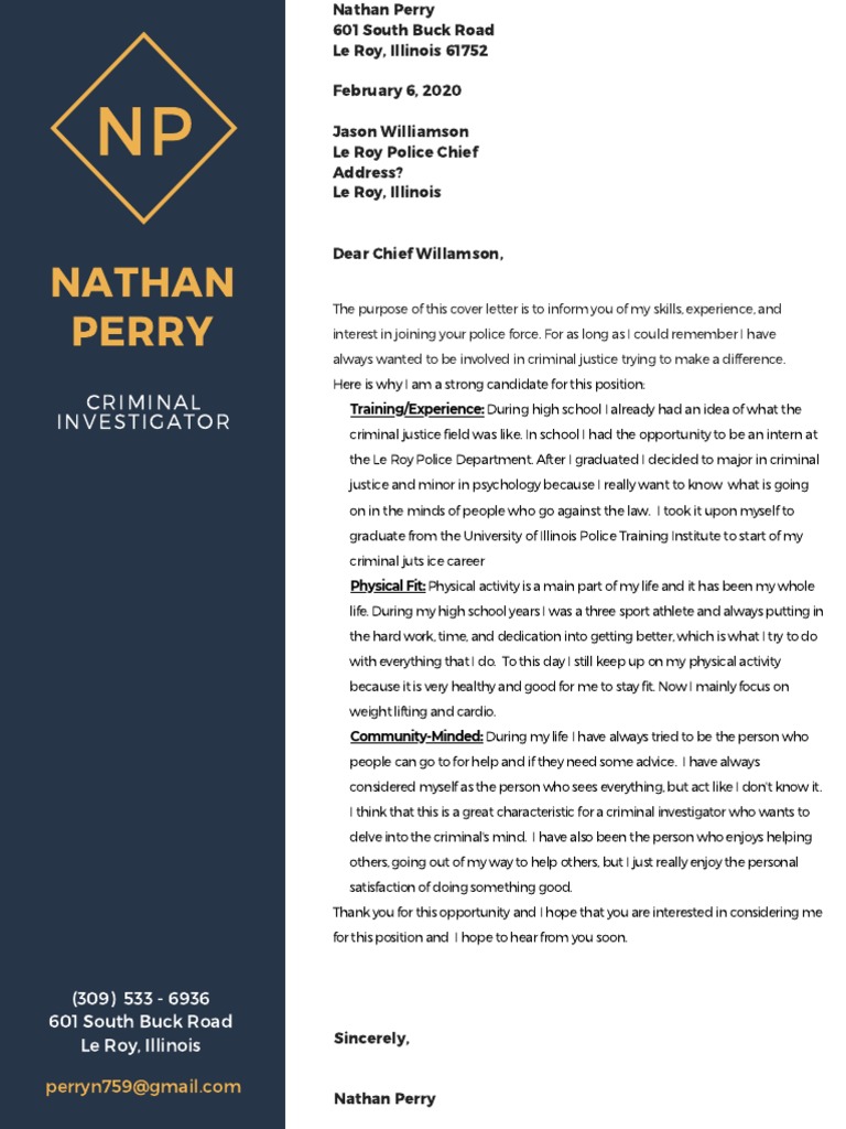 Cover Letter 3 | PDF