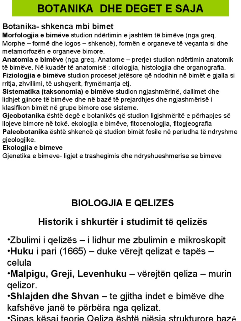 Botanika I | PDF