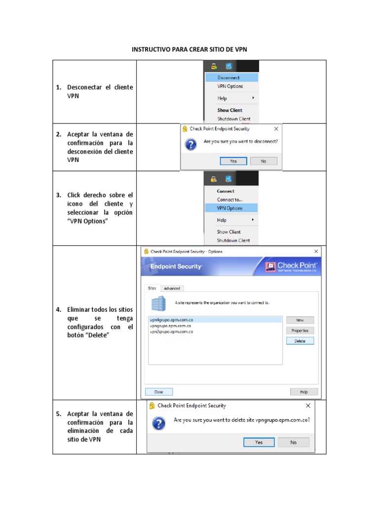 2020 - 06 - 08 - Epm - INSTRUCTIVO PARA CREAR SITIO DE VPN | PDF