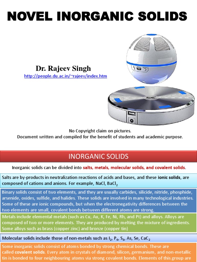 Novel Inorganic Solids | PDF | Carbon Nanotube | Nanoparticle