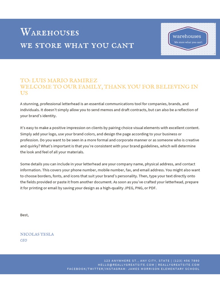 Letter Headed Paper | PDF