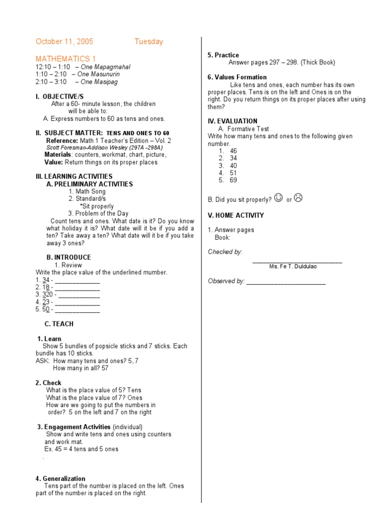 Lesson Plan Math Grade 1 About Money | PDF | Currency | Teaching ...