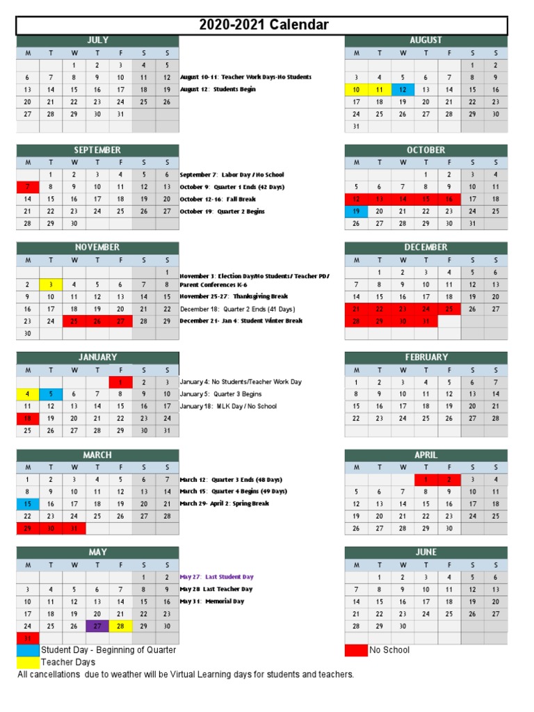 2020 21 Calendar NEW 1 | PDF