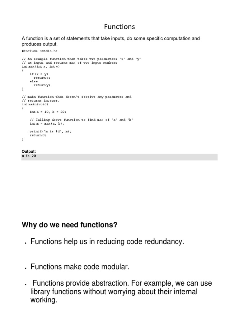 Class 3 Notes Pdf Subroutine Parameter Computer Programming