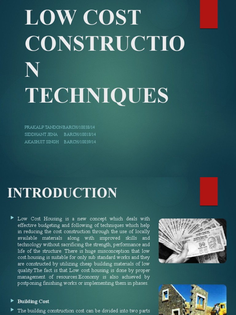 Low Cost Construction | PDF | Precast Concrete | Concrete