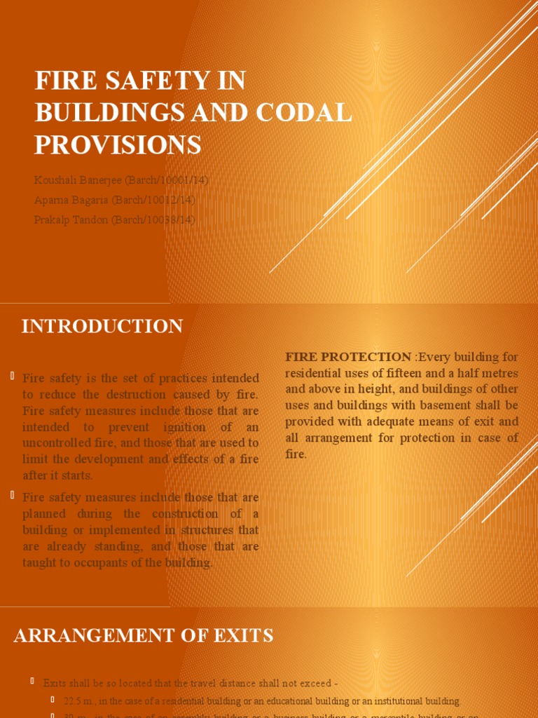 Fire Safety in Buildings and Codal Provisions | PDF | Fire Safety ...