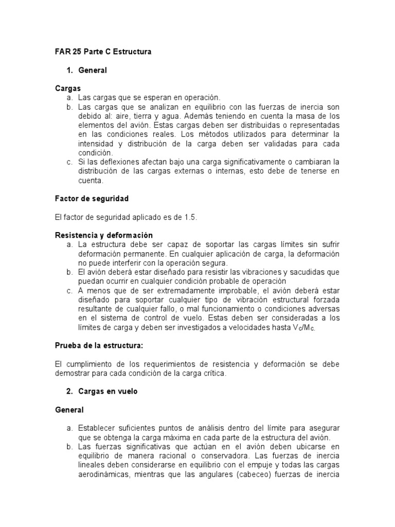 Far 25 Estructura | Descargar gratis PDF | Superficies de control de ...