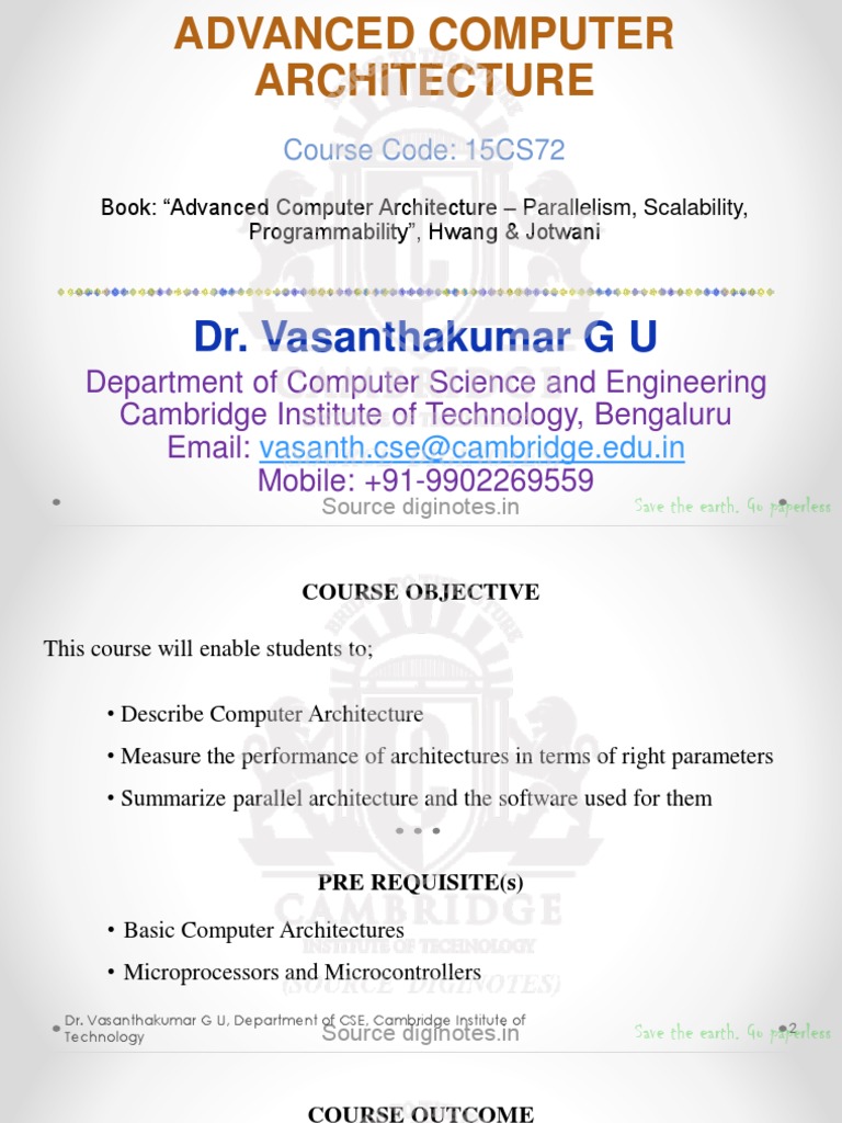 Advanced Computer Architecture Overview | PDF | Parallel Computing | Central Processing Unit