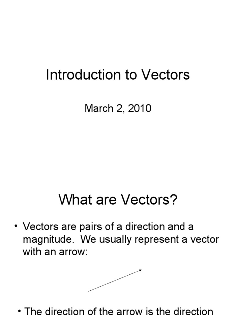 Understanding Vectors: Basics and Operations | PDF | Euclidean Vector ...