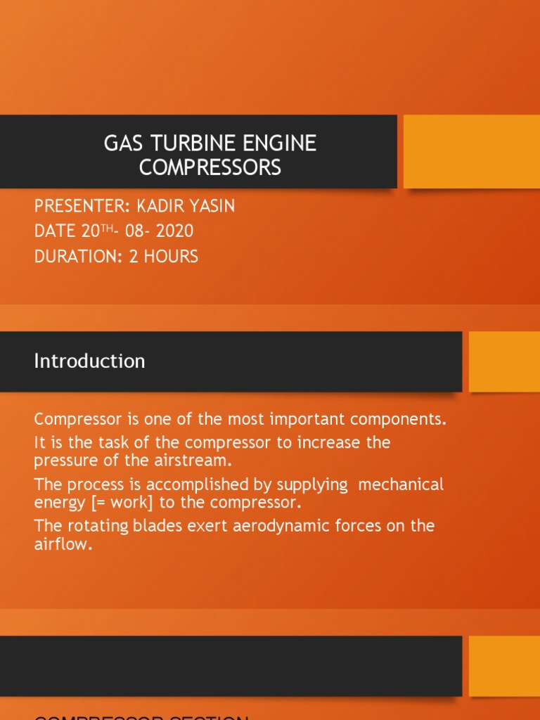 Gas Turbine Compressors | PDF | Turbine | Gas Technologies