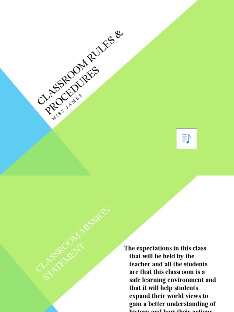 Classroom - Rules - Procedures 2 | PDF | Classroom | Learning