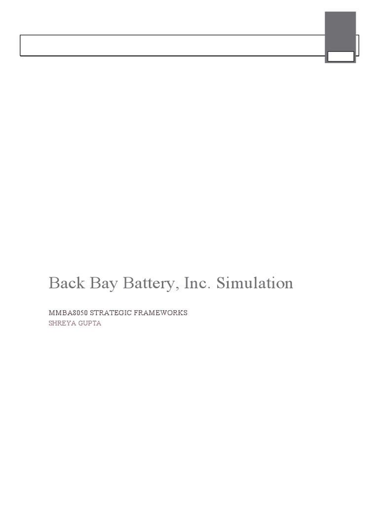 Back Bay Battery Strategic Innovation Analysis | PDF | Electric Vehicle ...