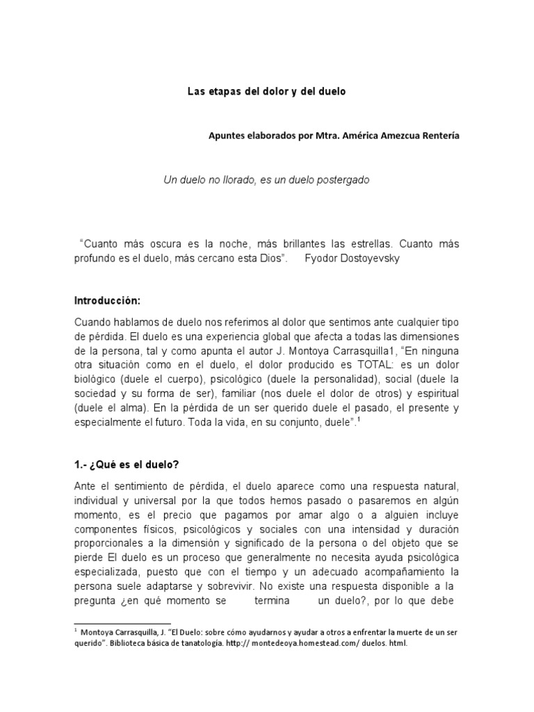Etapas del Duelo y Cómo Superarlo | PDF | Dolor | Ira