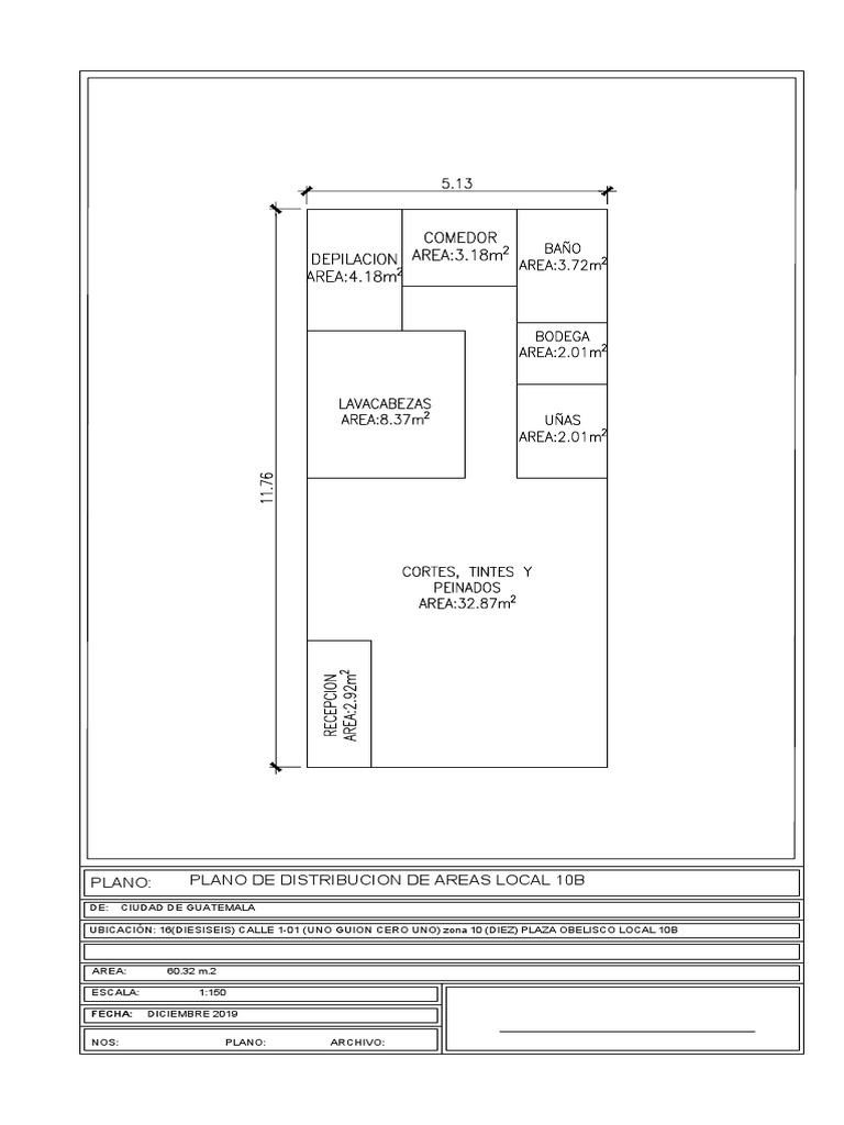 Plano de Distribucion de Areas Local 10B PDF | PDF