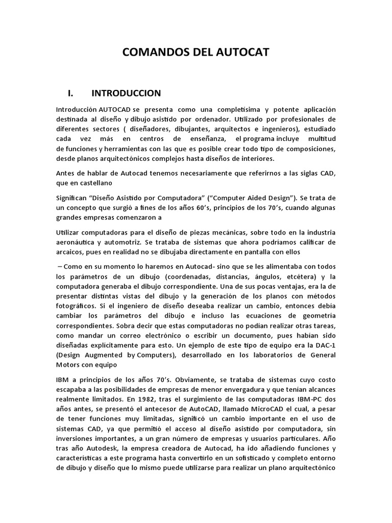 Comandos Del Autocat | PDF | Ventana (informática) | Cad automático