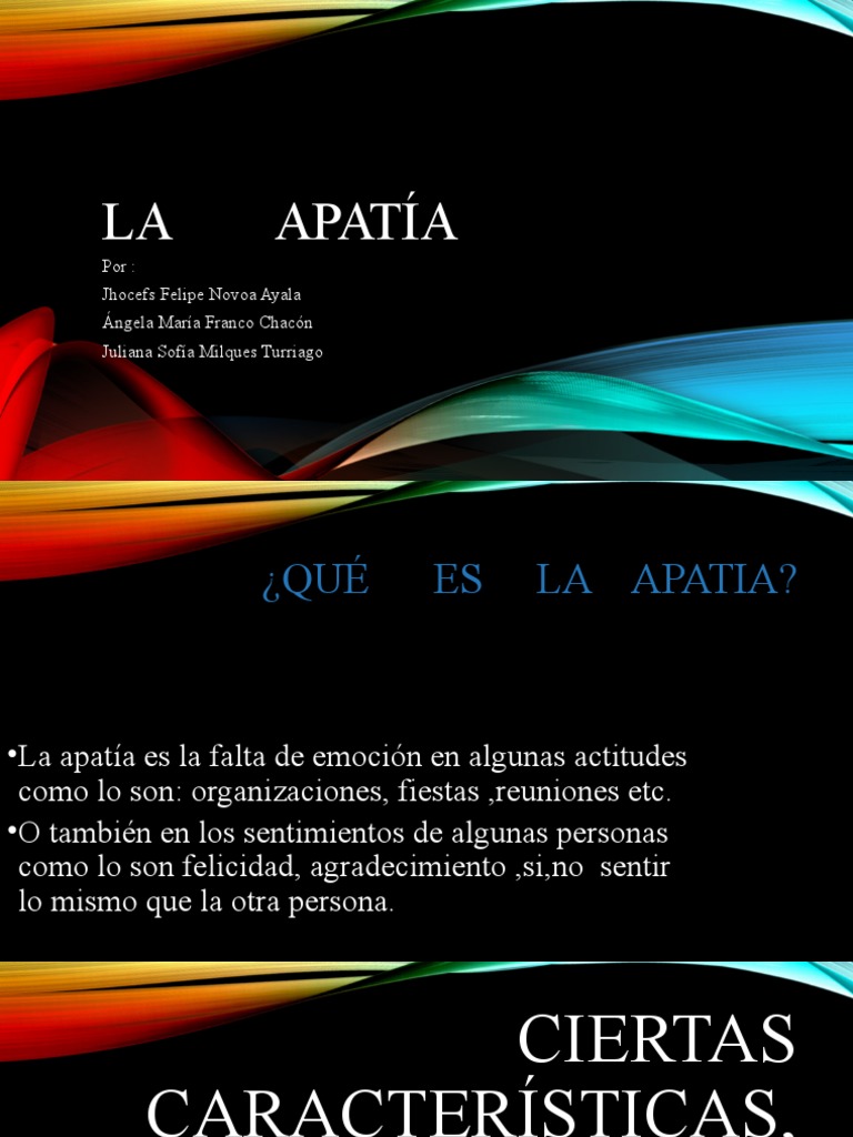 Definición y Tipos de Apatía | PDF