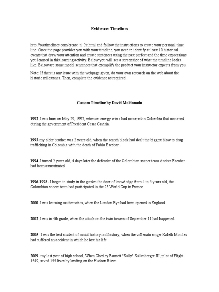 Evidence Timelines | PDF